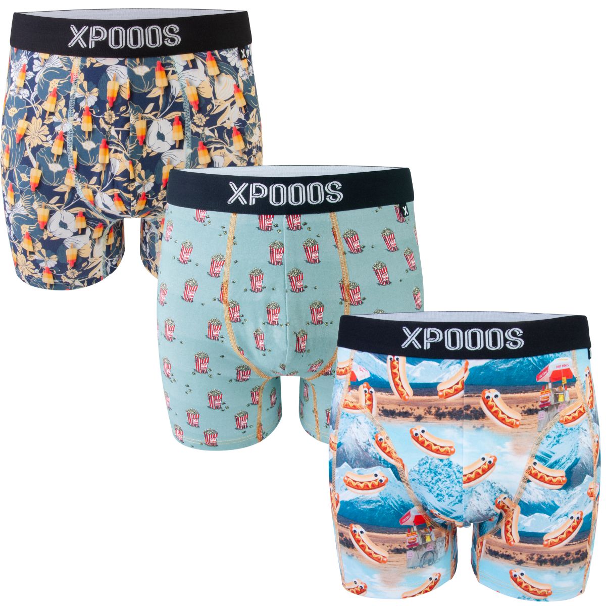 3-pack men's boxer food